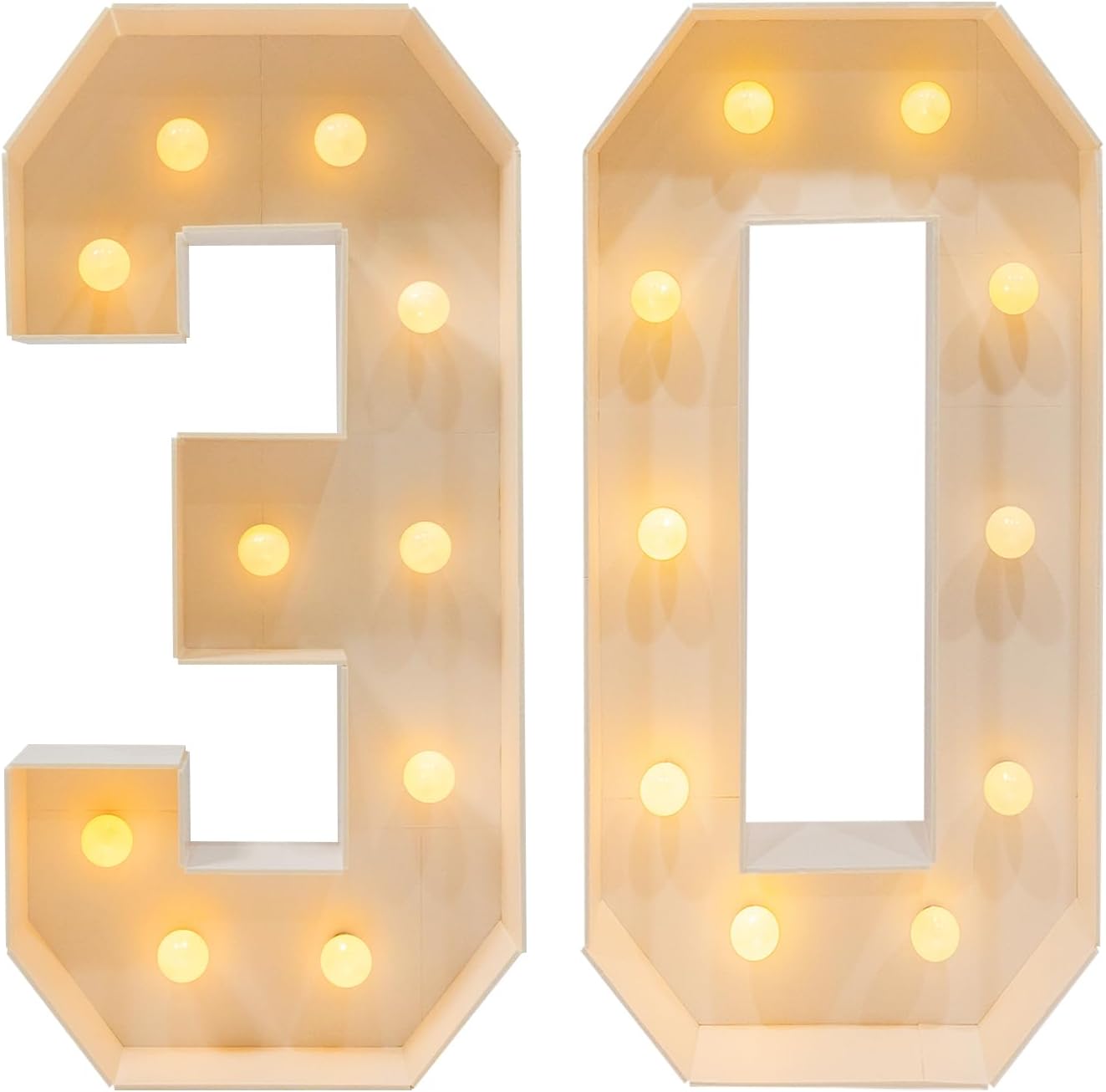 Amazon.com: Decorative Led Light Up Numbers,30th Birthday Decorations ...