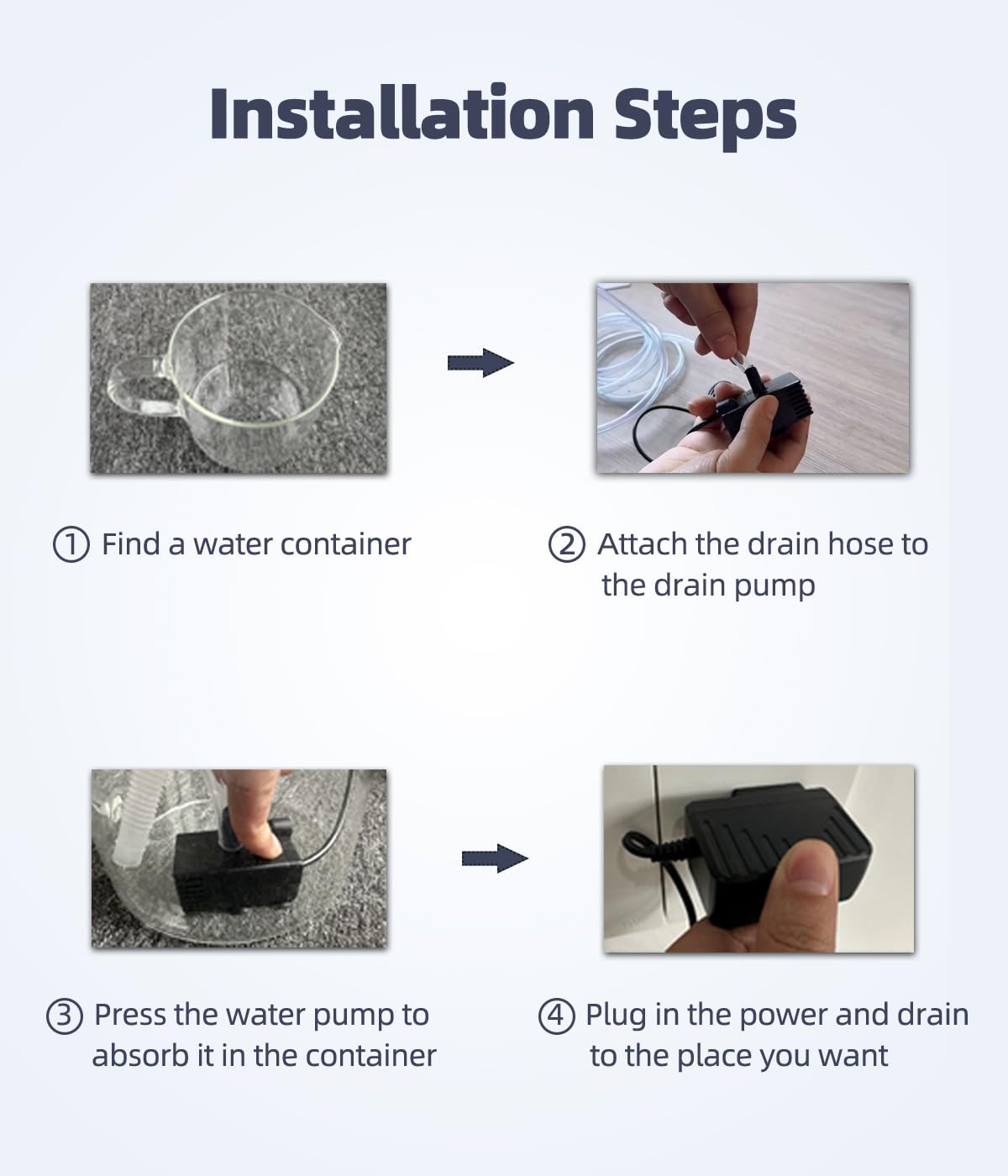 MSELTOS Drain Pump for Commercial Ice Maker, 5 ft Lift, 55 GPH ...