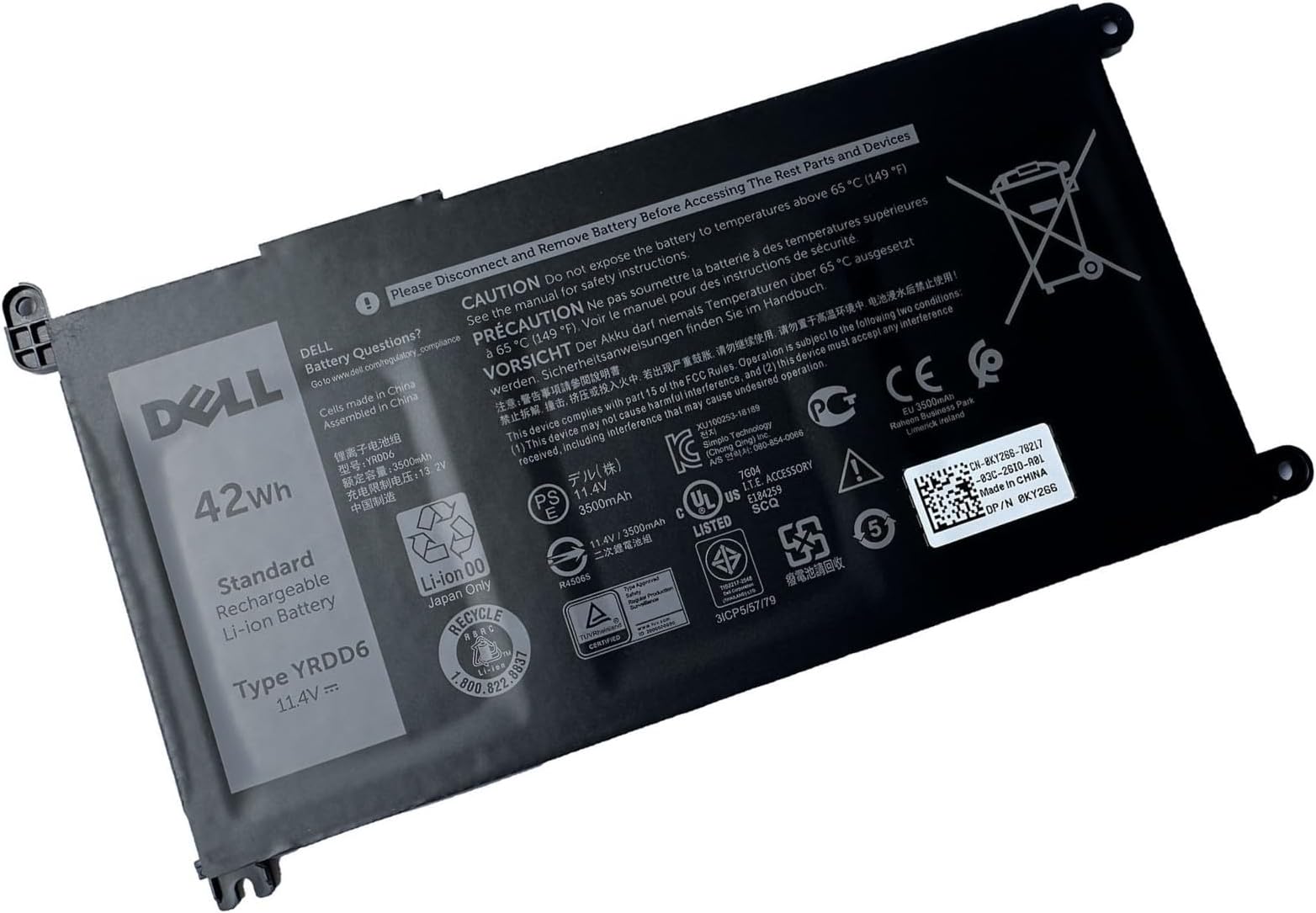 Amazon.com: Dentsing 42Wh YRDD6 Laptop Battery for Dell Inspiron 7586 ...