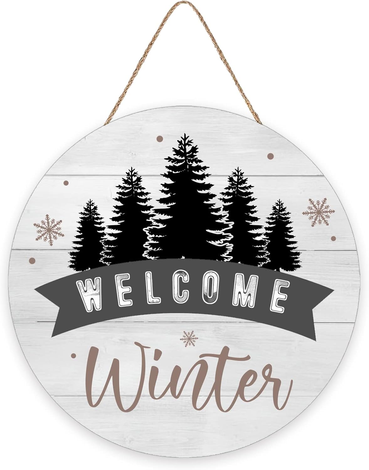 Amazon.com : Welcome Winter Front Door Decorative Welcome Sign ...