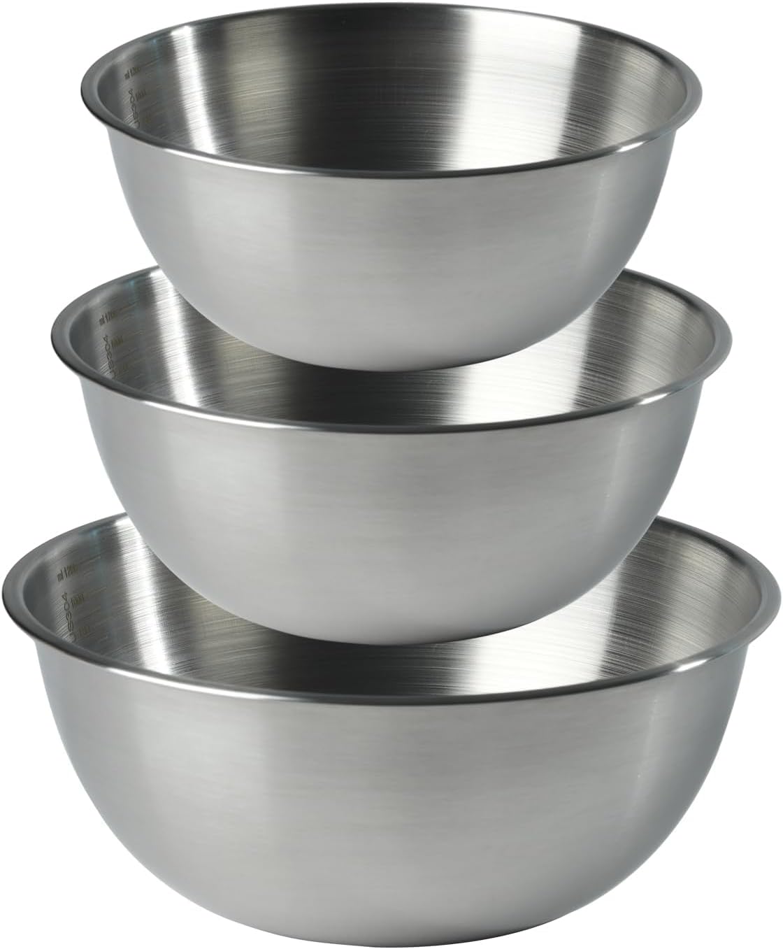Amazon.com: HOMEARRAY Stainless Steel Mixing Bowls (Set of 6) - Mirror ...
