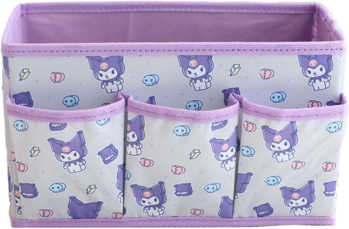 Amazon.com: Akutoer 4 Grids Cartoon Storage Bin, Kawaii Collapisible ...
