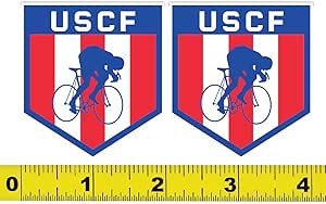 Amazon.com - United States Cycling Federation USCF Logo Set of 2 (2"x2 ...