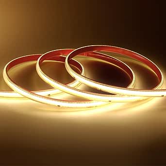 Amazon.com: 110V COB LED Strip Light - 65.6ft/20m 3000K Warm White IP65 ...