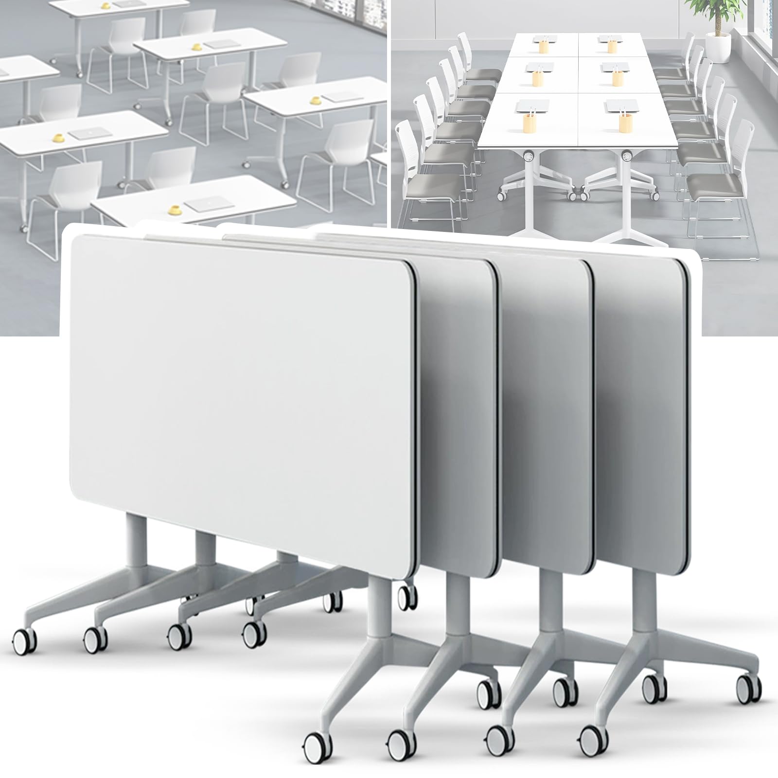 Amazon.com: Folding Conference Table, 2-10 People Large Conference Room ...