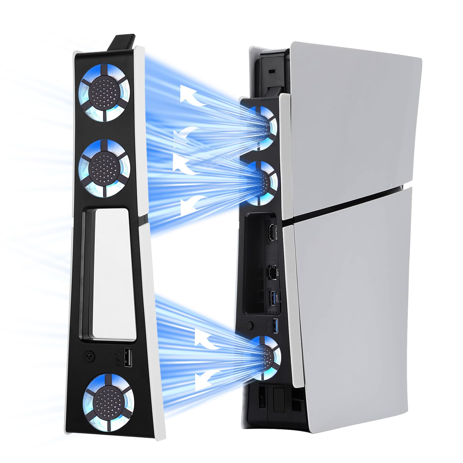Amazon.com: Cooling Fan for PS5 Slim, Quiet Cooling System for PS5 Slim ...