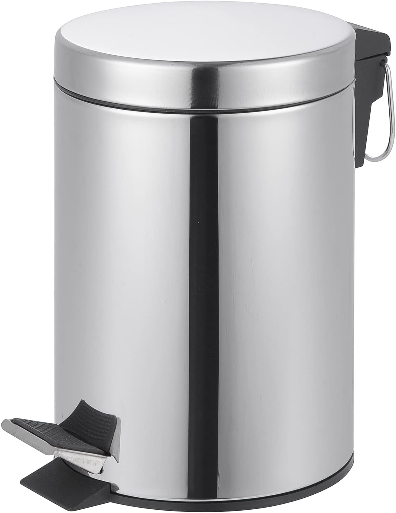 Amazon Basics Round Cylindrical Soft-Close Small Trash Can With Foot ...