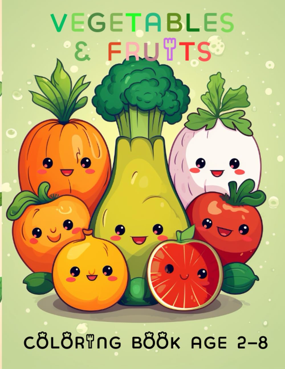 Vegetables and Fruits Coloring Book for Kids and Toddlers: Over 50 ...