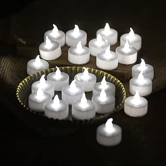 Amazon.com: meSiYacu LED Tea Lights:24 Pack Battery Operated Tea Lights ...