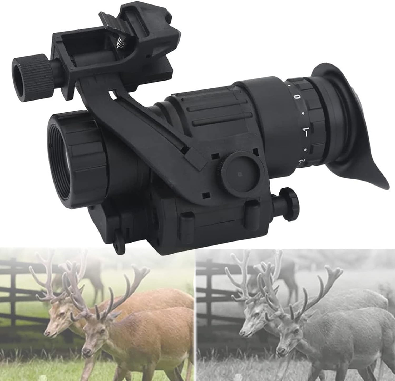 Amazon.com: BEESOM Head Mounted Monocular Night Vision Scope Digital ...