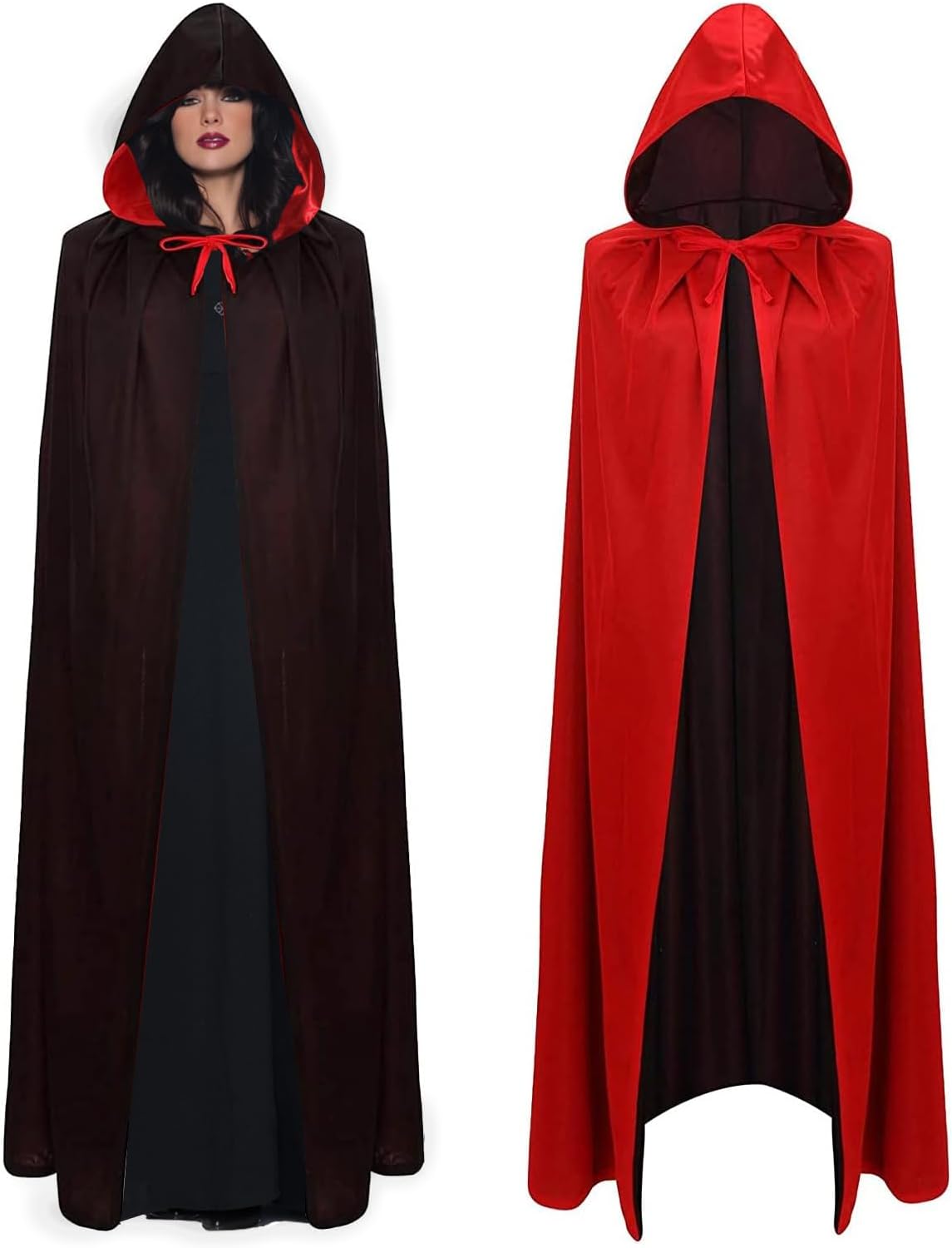 Halloween Umhang mit Kapuze, Halloween Kostüm Kinder, Schwarz und Rot ...