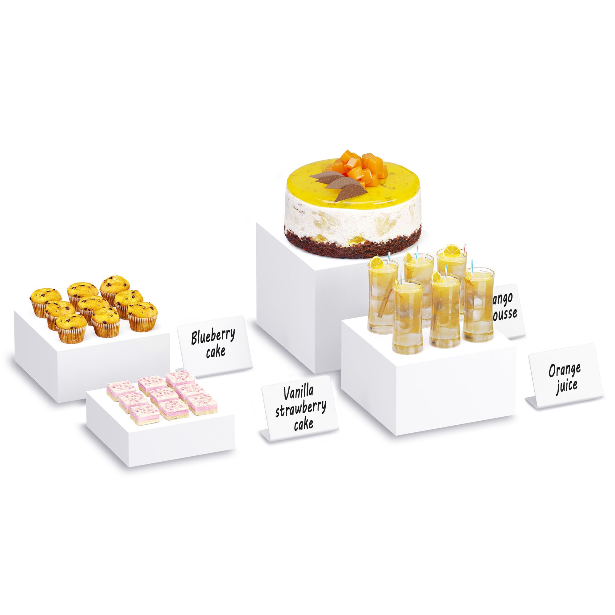 Amazon.com: Buffet Risers with Mini Signs, Food Risers for Buffet Table ...