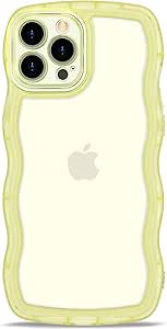 Amazon.com: Anuck for iPhone 12 Pro Max Case Wavy Edge Clear Back Design, Anti-Slip Grip Cute ...