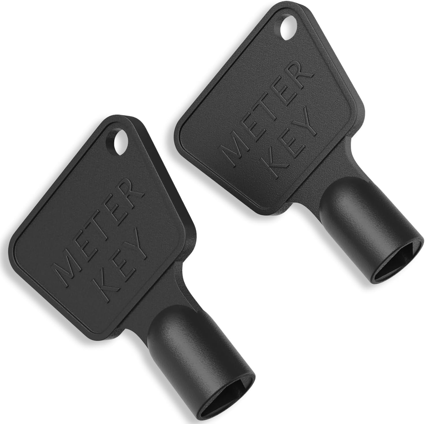 Waterberry Pack of 2 Gas Meter Box Key Triangular Black Plastic Key ...