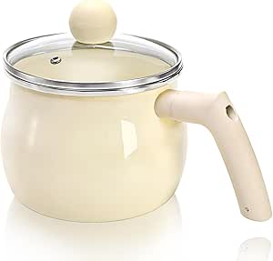 Amazon.com: Acshio Milk Pot with Lid, 2 Quart Nonstick Butter Warmer ...