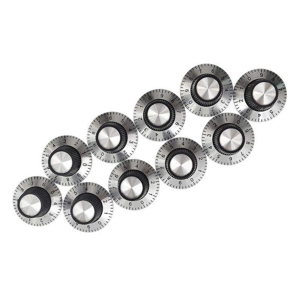 Amazon.com: 10Pc Potentiometer Metal Knob Scale with Dial for 6mm Shaft ...