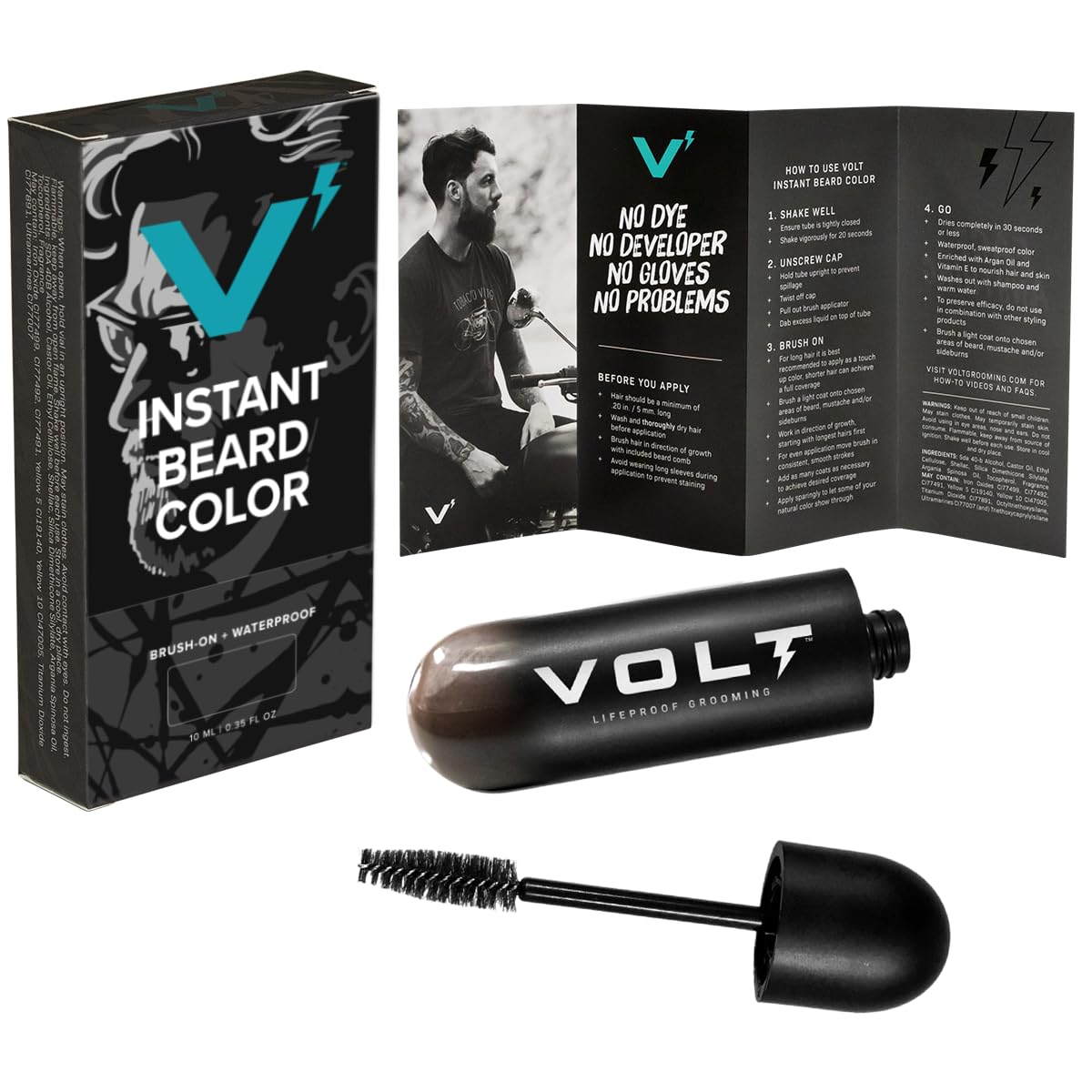 Amazon.com : VOLT Grooming Temporary Instant Beard Color Single Pack ...