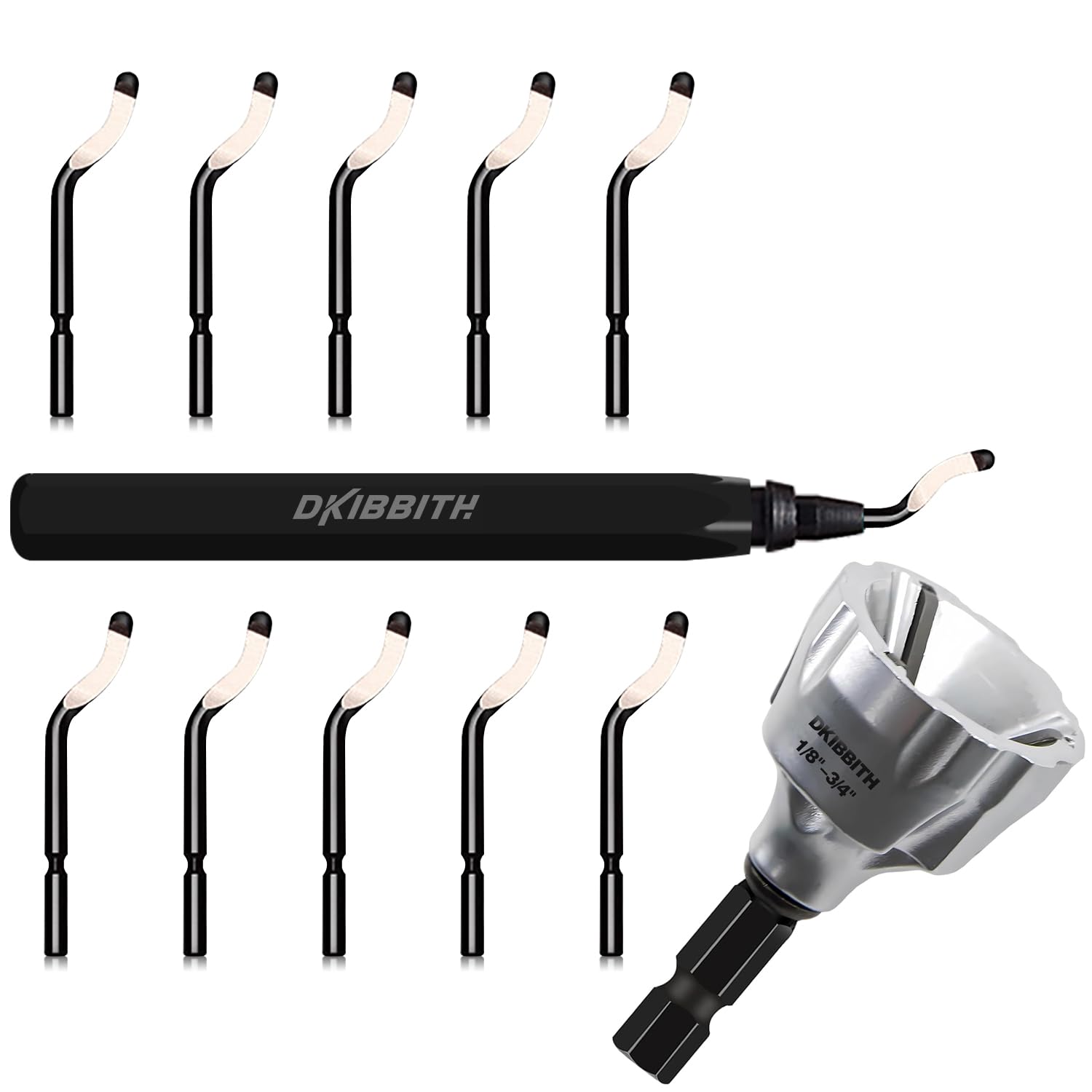 Deburring Tool Set: 12-Piece High Speed Steel & Tungsten Carbide for ...