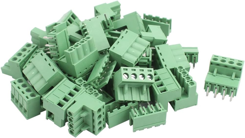 Amazon.com: Aexit 22Pairs AC Terminals 300V 10A 4 Terminal 5.08mm ...