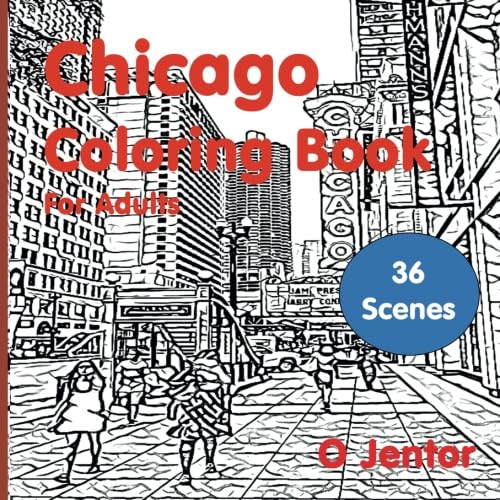 Chicago Coloring Book for Adults: Travel and Color - Magnificent Mile ...
