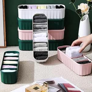 Drawer Organizer Set of 4 – Plastic Innerwear & Undergarment Storage ...
