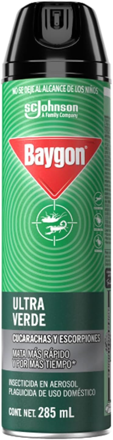 Baygon Ultra Verde Insecticida en Aerosol, Mata Cucarachas y ...