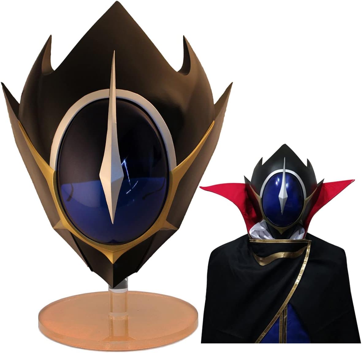 Amazon.com: ACBAGI The Knight Lelouch Zero Cosplay Helmet Fiberglass ...