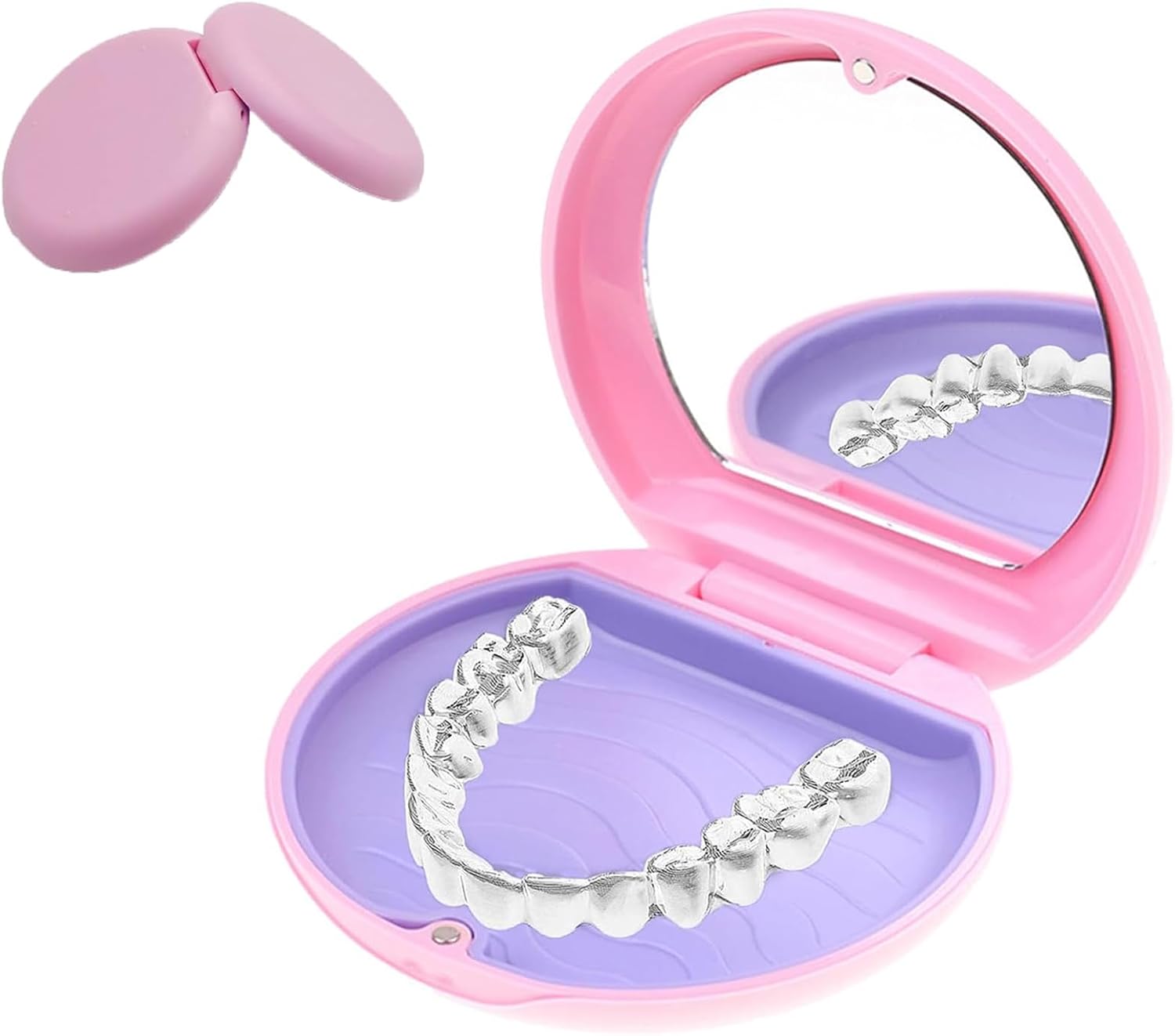 Retainer Case, Retainer Case with Mirror, Orthodontic Denture Box with ...