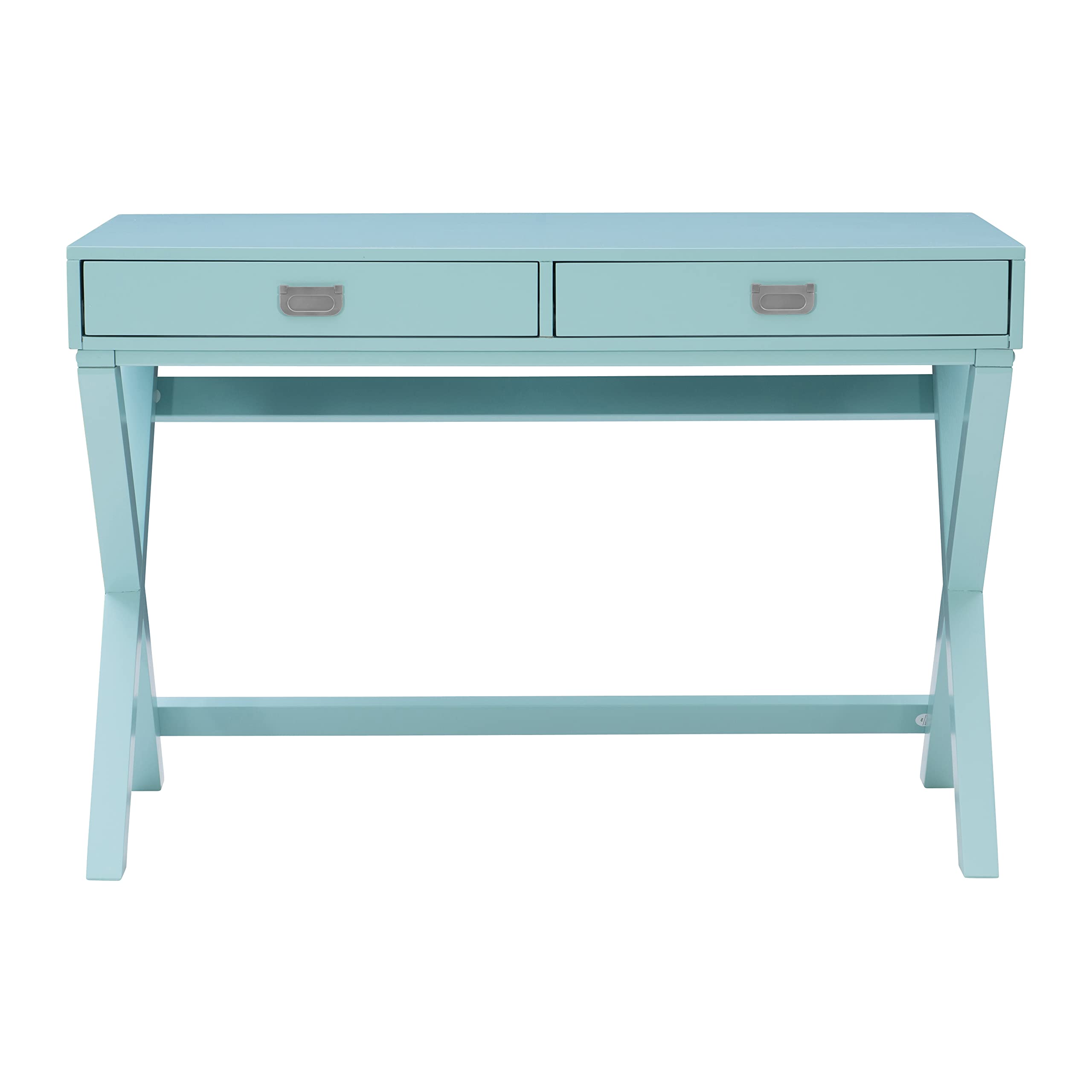 Linon Home D??cor Jaycee Blue Writing Desk, 20"D x 44"W x 30"H, Blue