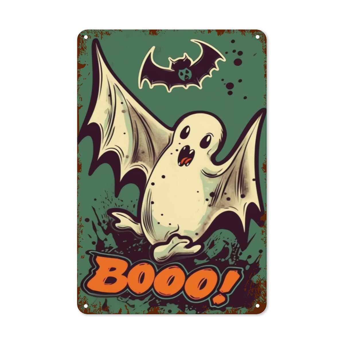 Amazon.com: Halloween Metal Tin Signs Retro Ghost Signs Iron Paiting ...