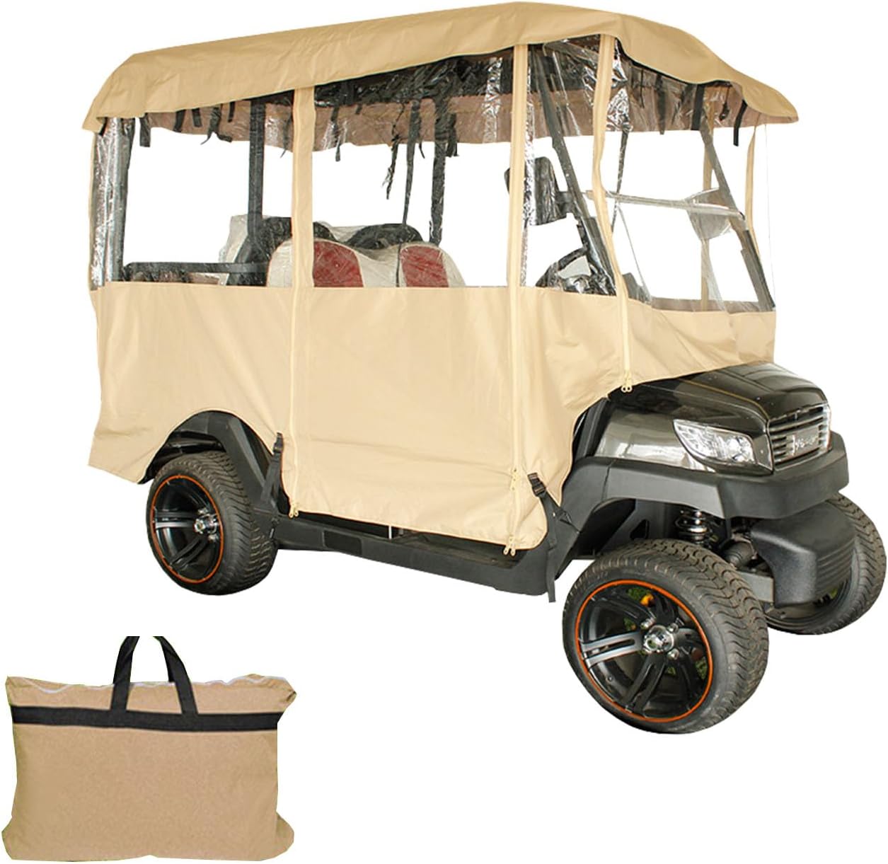 Amazon.com : LOVE·FEEL Golf Cart Covers 4 Passenger, 300D High Duty ...