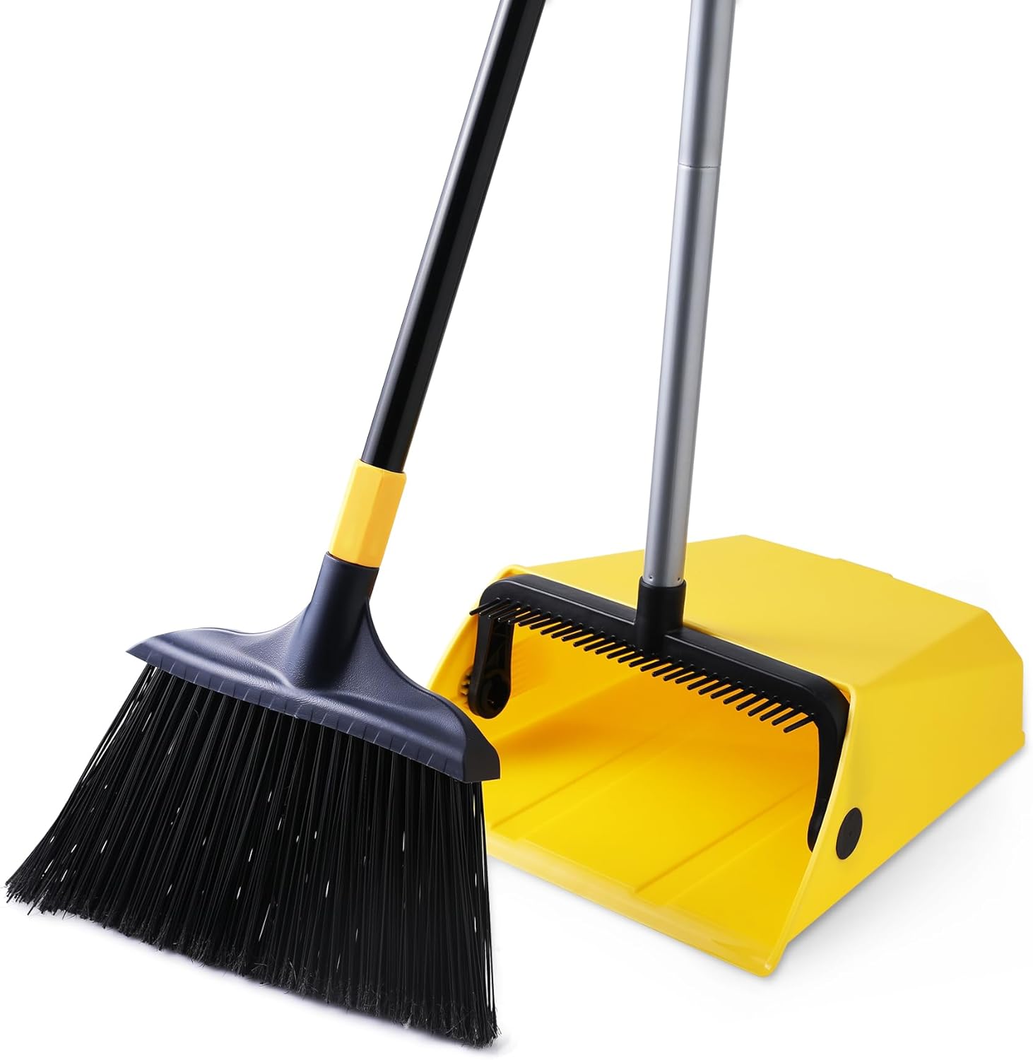 Amazon.com: Yocada Heavy Duty Broom and Dustpan Set with Comb ...