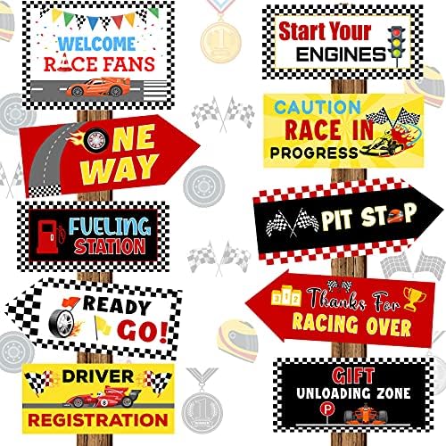 Amazon.com : Big Dot of Happiness Let's Go Racing - Racecar - Yard Sign ...