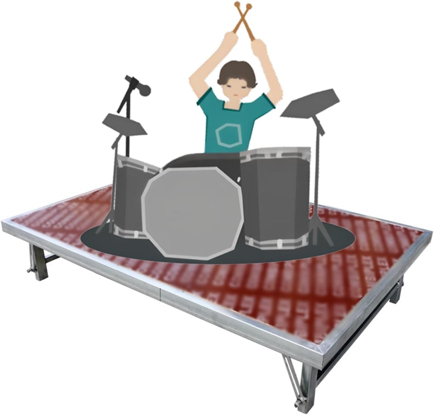 Modular Stage Platform Photography Stage ,Portable Drums Stage Platform ...