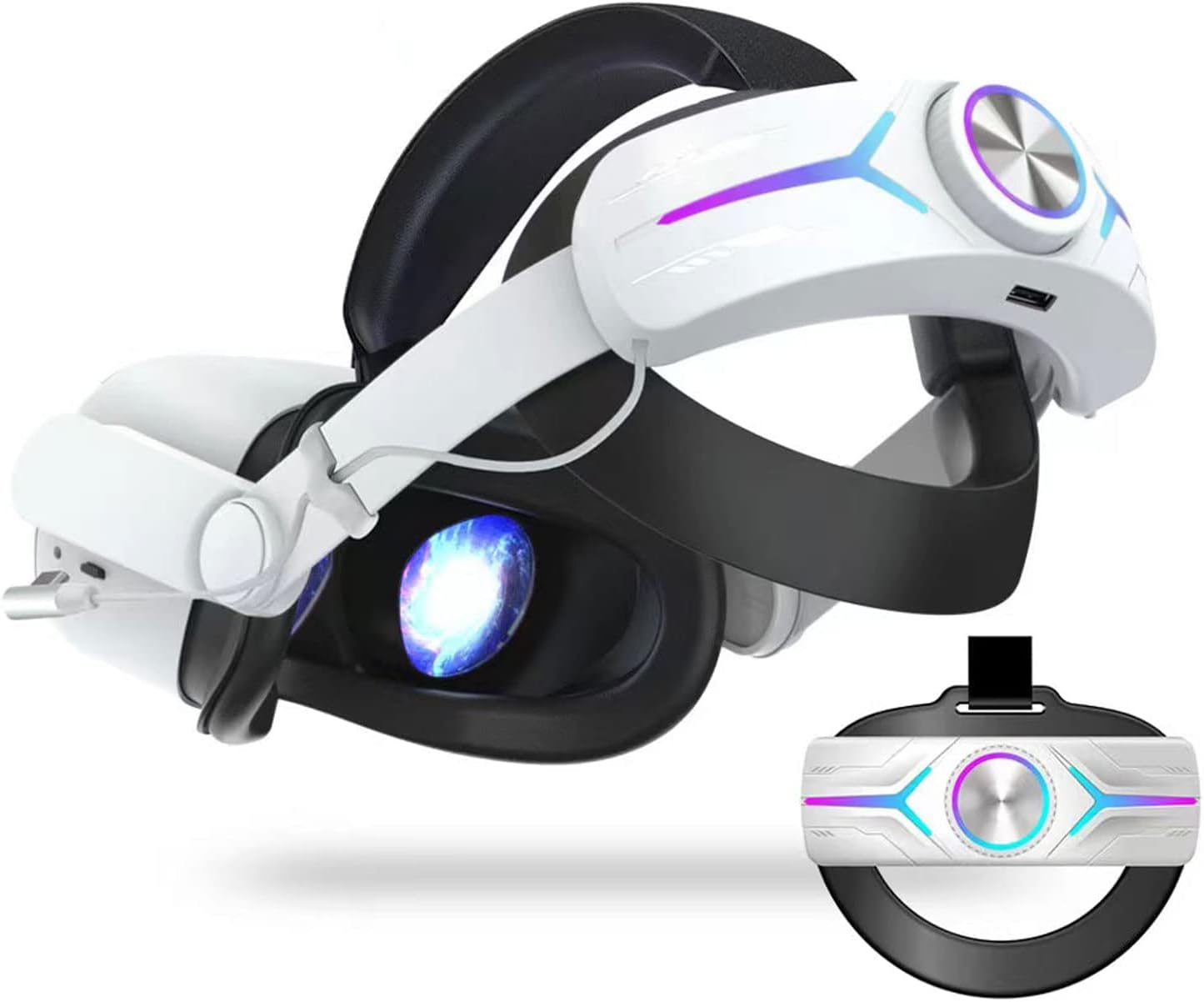 Sonicgrace Head Strap Compatible with Quest 2 with 8000mAh Battery for ...