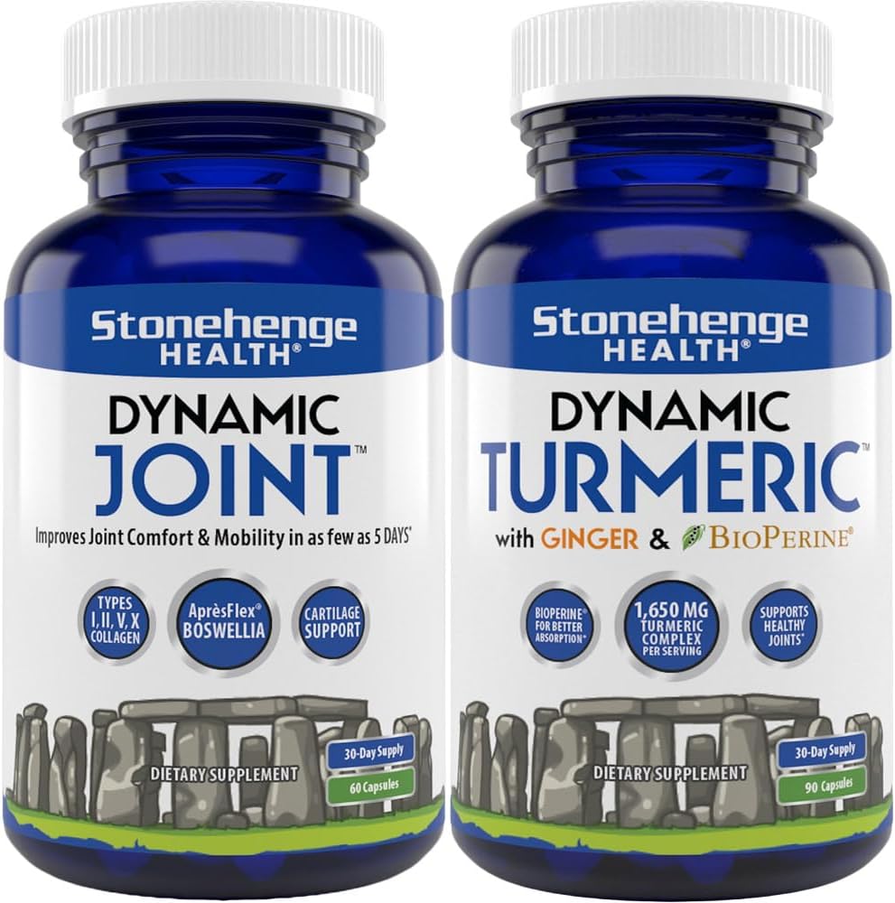 Amazon.com: Stonehenge Health Dynamic Joint + Dynamic Turmeric Bundle ...
