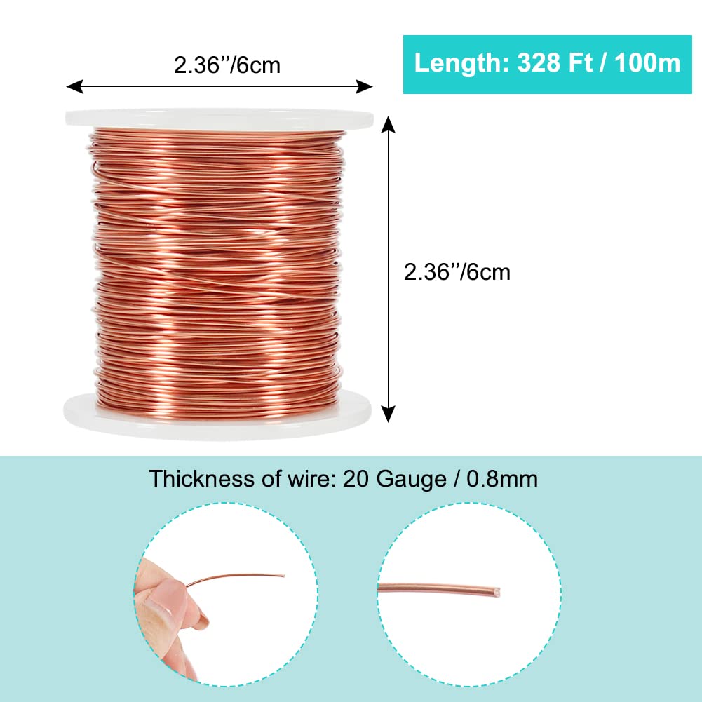 Snapklik.com : GINOYA Aluminum Wire, 20 Gauge 328 Feet Bendable Metal Wire