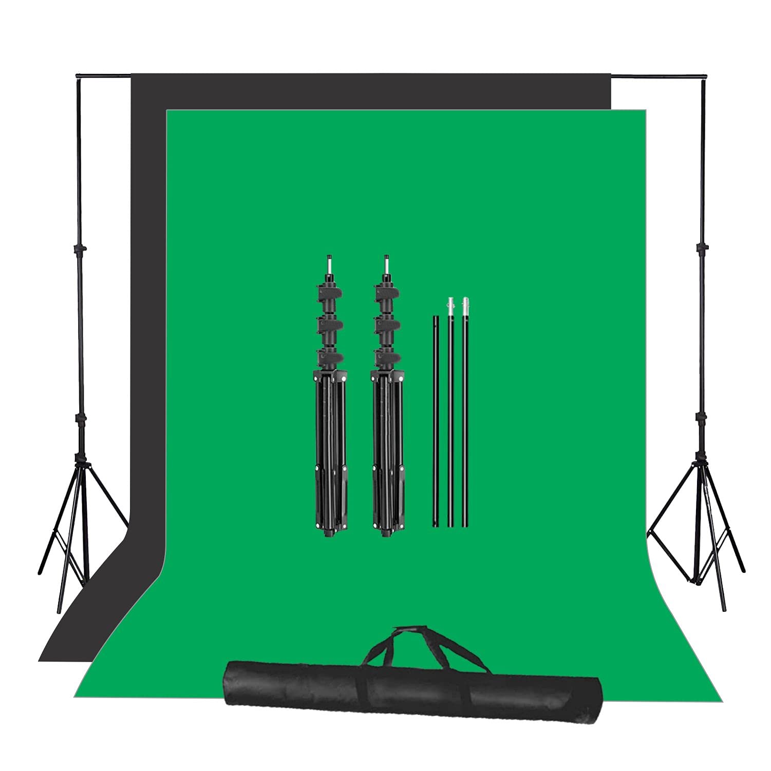 Buy Boltove® Black and Green Screen Backdrop with Stand, 8FT X 12FT ...
