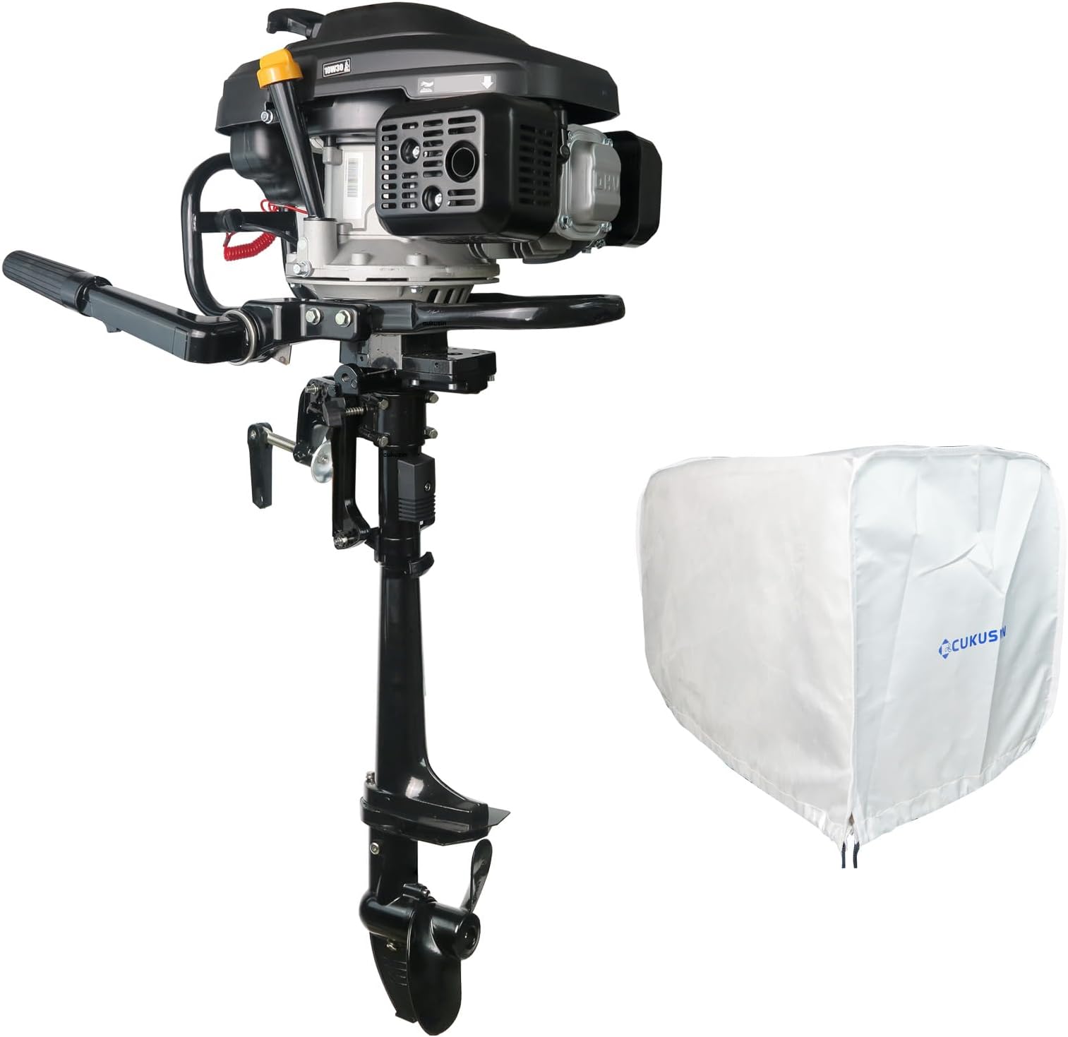 Amazon.com: Outboard Motor, 6.5HP 4 Stroke Boat Engine Motor Short Shaft Outboard Heavy Duty ...