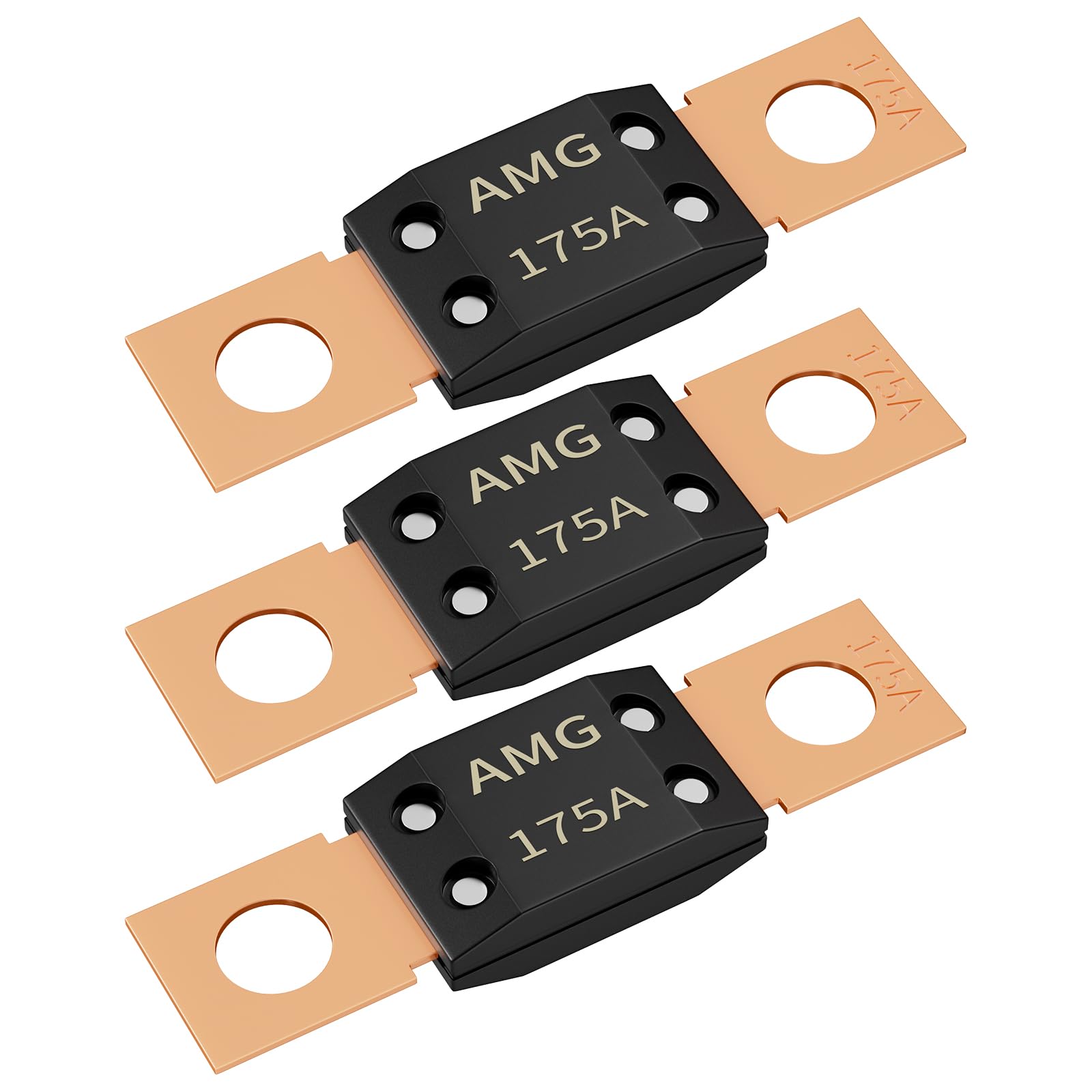 Joinfworld 3pcs 175a Mega Fuse High Current Bolt Mount Automotive ...