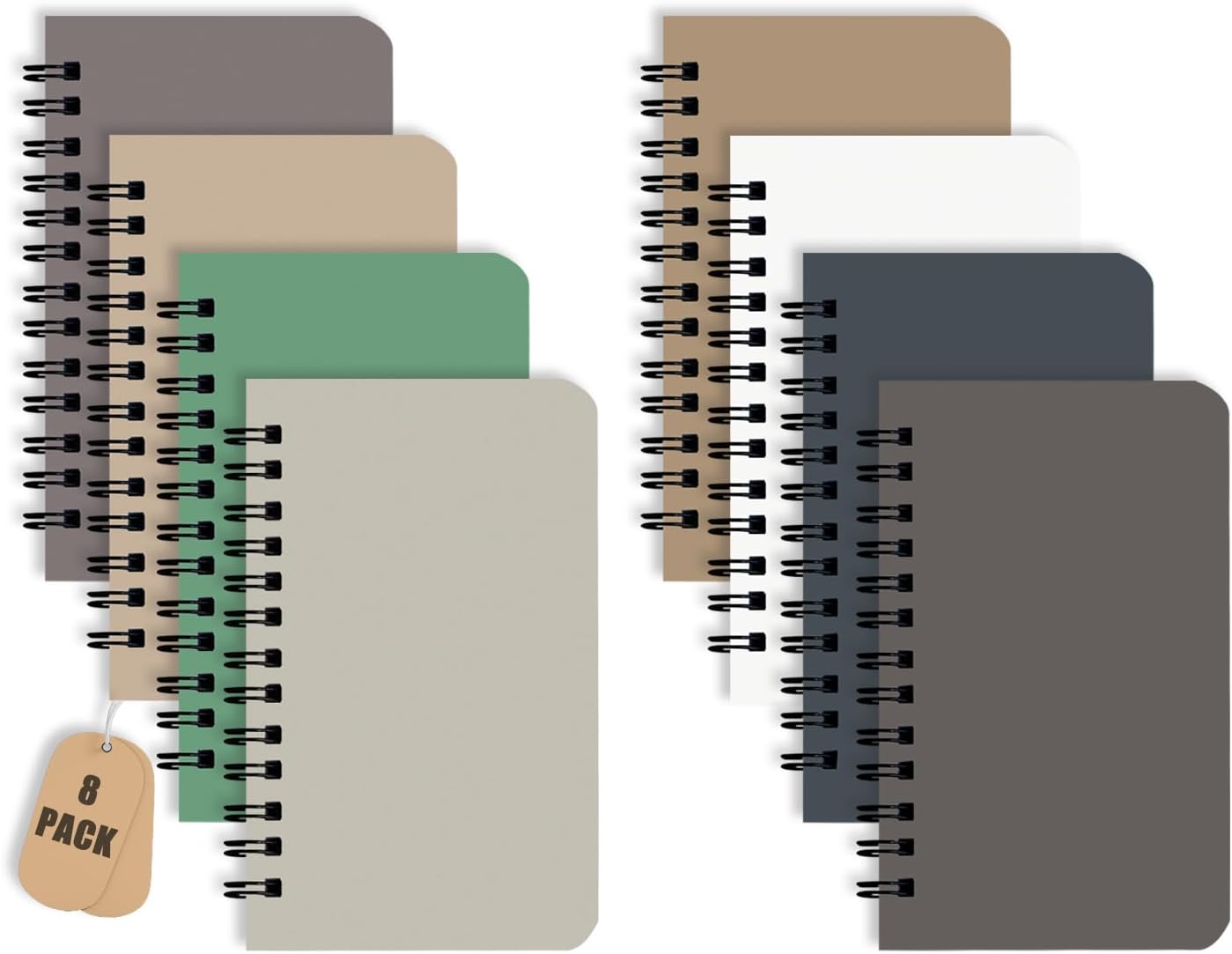 Amazon.com : KTOJOY 8 Pack Spiral Notebook Small Pocket Notebook 3x5 ...