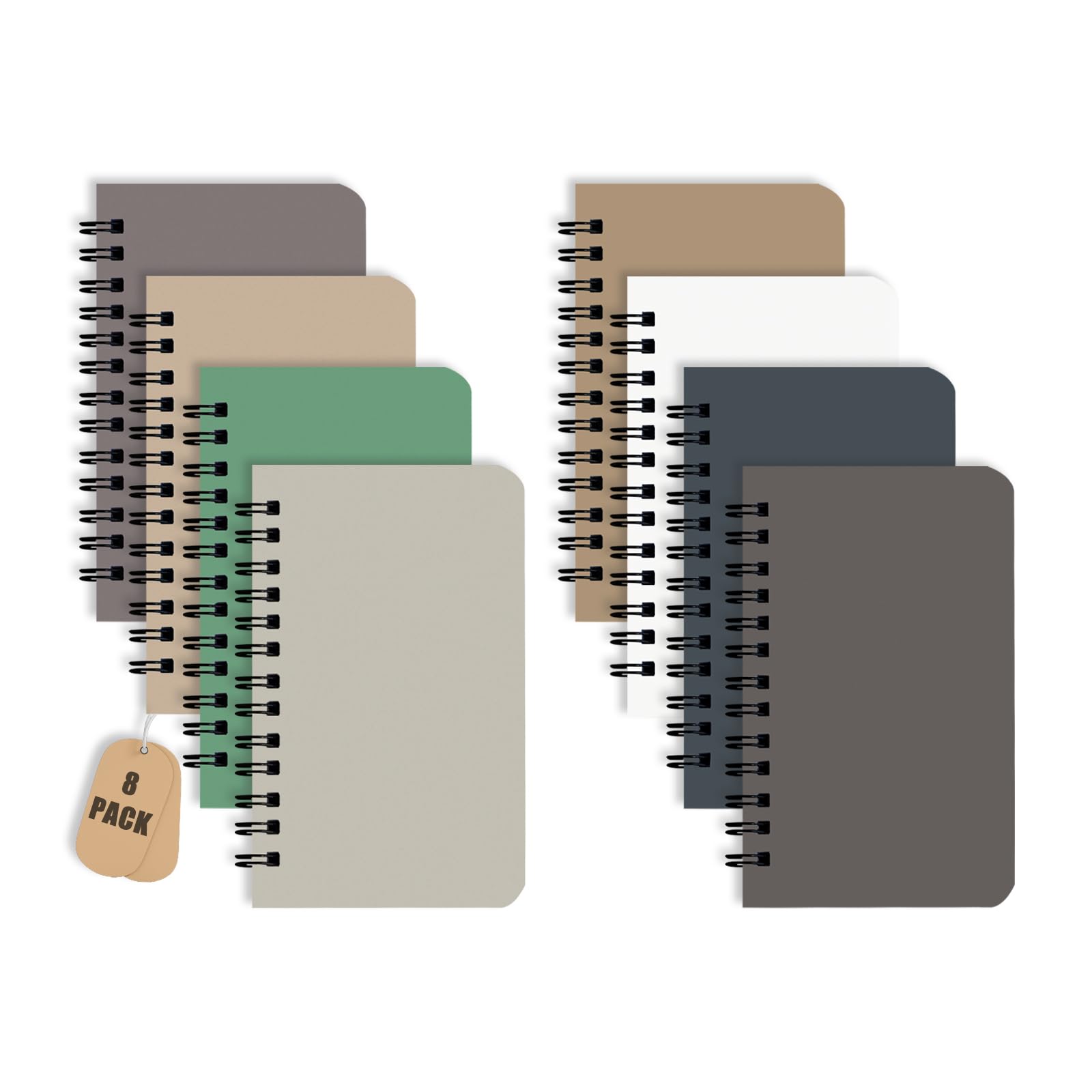 Amazon.com : KTOJOY 8 Pack Spiral Notebook Small Pocket Notebook 3x5 ...