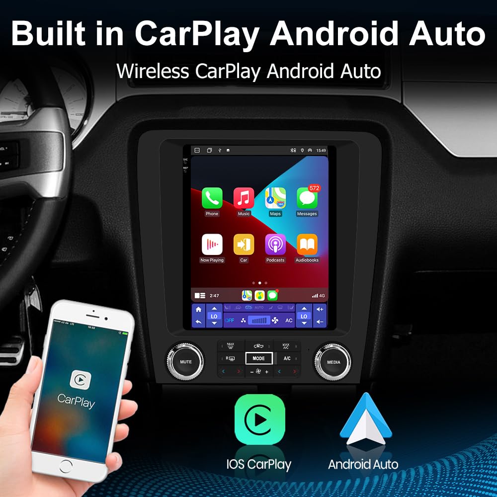 Snapklik.com : Android 13 Car Radio Compatible For Ford Mustang 2010 ...