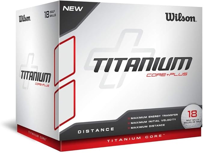 Amazon.com : Wilson Titanium Ball (18 Ball Pack) : Distance Golf Balls ...