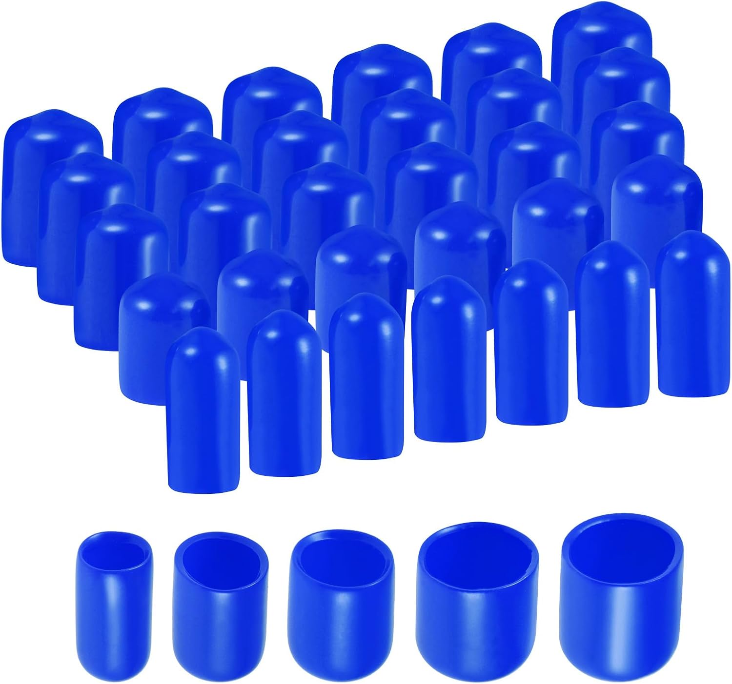 Amazon.com: uxcell 50pcs Round Rubber End Caps Protective Caps 1/4" 3/8 ...