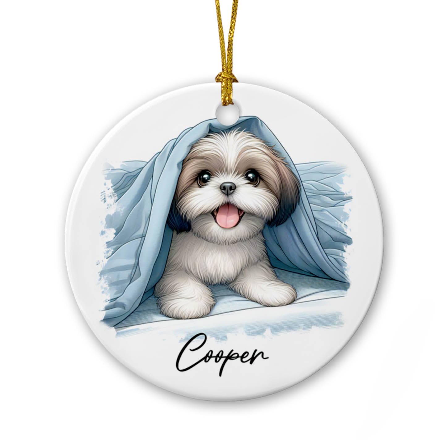 Amazon.com: Personalized Shih Tzu Ceramic Ornament Gifts, Shih Tzu ...