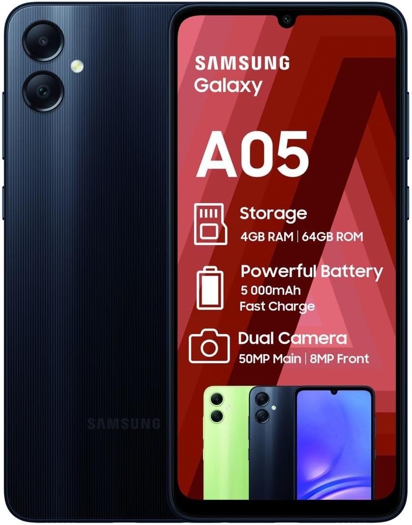 SAMSUNG A05s 64GB SM-A057F/DS BLACK LTE AFA : Amazon.co.za: Electronics