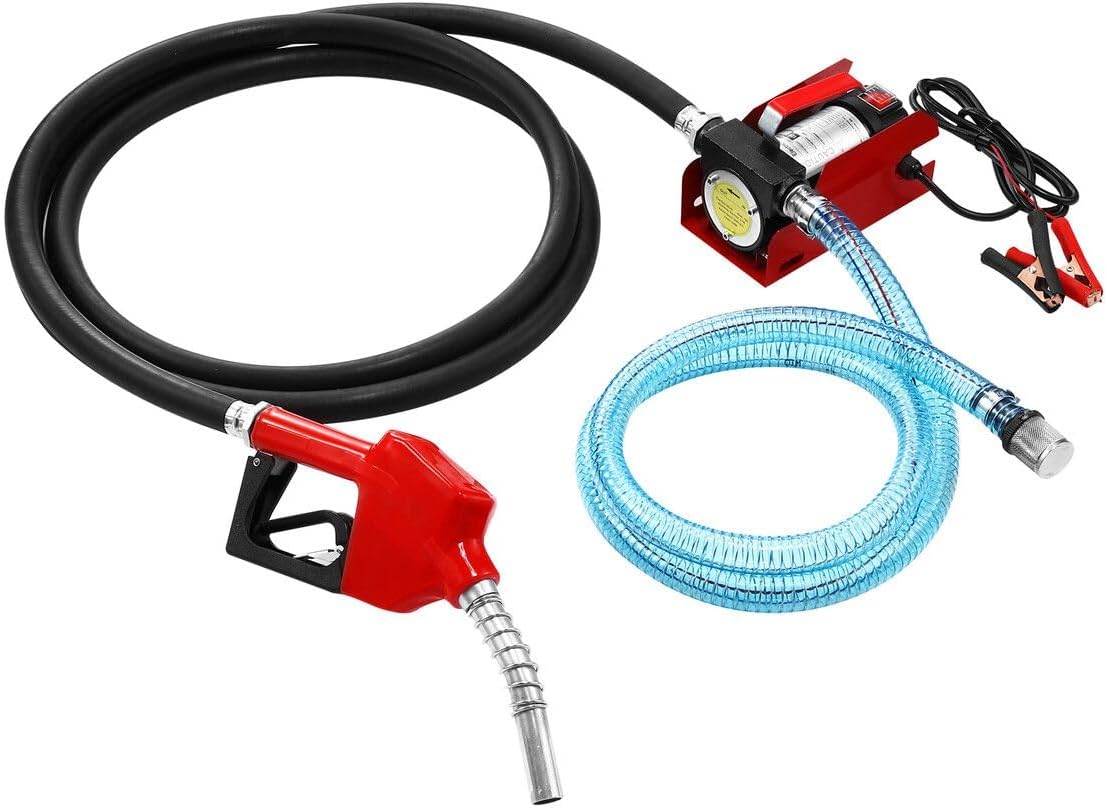 AUSWAY Fuel Transfer Pump Electric Diesel Kerosene 12V DC 10GPM Nozzle ...