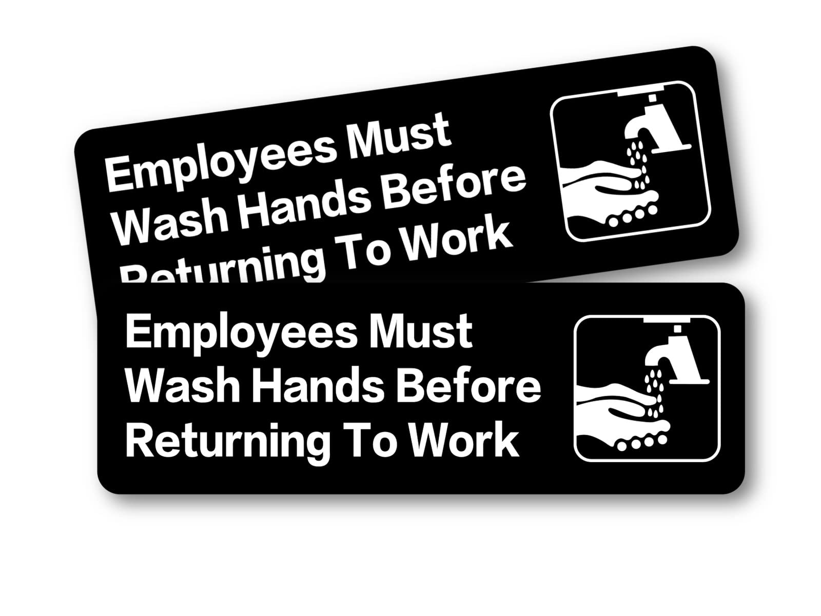 Amazon.com : Employees Must Wash Hands Before Returning to Work Sign ...