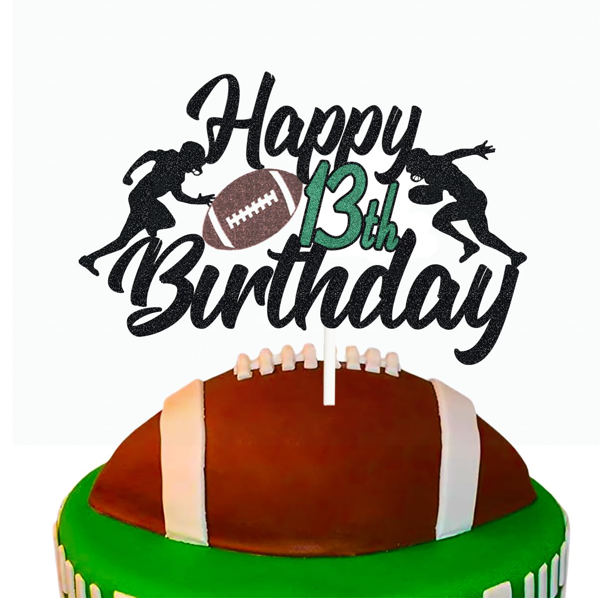 Snapklik.com : Happy 13th Birthday Football Cake Topper 13th Birthday ...
